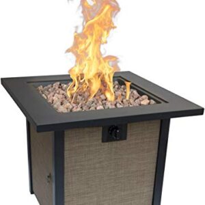 Bond Manufacturing 51846 28in Woodleaf Fire Pit, Black/Tan