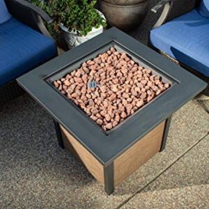 Bond Manufacturing 51846 28in Woodleaf Fire Pit, Black/Tan