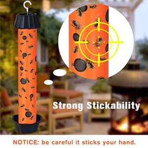 Stingmon 6 Pack Fly Trap Stick, Fly Traps Indoor for Home, Sticky Fly Trap Indoor/Outdoor, Flying Insect Catcher with Hanging Hook, Gnat, Mosquito, Flying Insect Killer