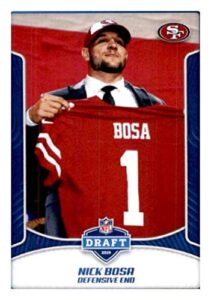 2019 panini nfl stickers football #544 nick bosa rc rookie san francisco 49ers official sticker collection collectible (paper thin and small size)