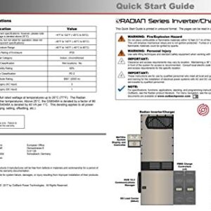 OutBack Power GSLC-PV-300VDC Prewired 300VDC GSLC for FM100 Charge Controllers with Two 175 Amp Inverter Disconnects, 120/240 VAC Inverter Bypass