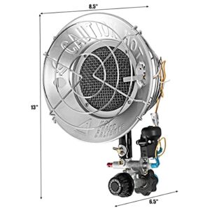 COSTWAY 15,000 BTU Propane Tank Top Heater, Portable Heater with Safety Shut-off Valve and Tip-over Switch, CSA Certification for Outdoor, Camping, Deluxe (Propane Cylinder not Included)