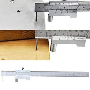 Parallel Crossed Caliper, 0-200mm Parallel Crossed Vernier Caliper, Stainless Steel Parallel Crossed Vernier Caliper Marking Gauge