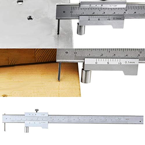 Parallel Crossed Caliper, 0-200mm Parallel Crossed Vernier Caliper, Stainless Steel Parallel Crossed Vernier Caliper Marking Gauge