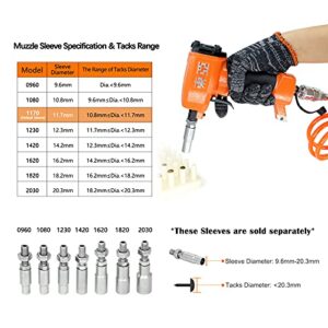 Dongya 1170 Pneumatic Decorative Nailer, Diameter 29/64'' (11.7mm), Air Power Upholstery Tacks Nail Gun, Finish Nailer Thumbtacks Tool For Furniture(1170 Deco Nailer)