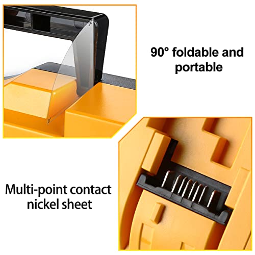 Powilling 4-Ports Fast Charger for Dewalt 12V 20V Max Li-ion Batteries DCB205-2 DCB204 DCB127 DCB609 Replace Dewalt Battery Charger DCB102 DCB102BP DCB104 DCB118 DCB115 DCB107