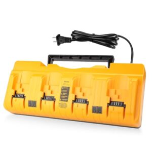 powilling 4-ports fast charger for dewalt 12v 20v max li-ion batteries dcb205-2 dcb204 dcb127 dcb609 replace dewalt battery charger dcb102 dcb102bp dcb104 dcb118 dcb115 dcb107