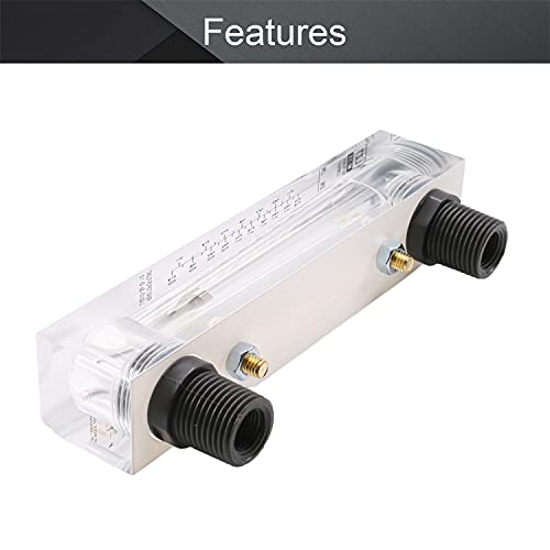 Othmro LZT-15 0.2-2GPM Organic Glass Water Flow Measuring Panel Type Flow Meter 1pcs