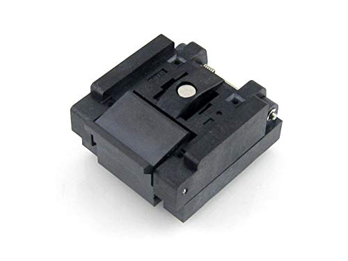 QFN64 Clamshell Programming Adapter Socket/Burning Socket/IC Test Socket QFN-64BT-0.5-01, 64-Pin, 0.5mm Pitch, IC Test Burn-in Socket, Applied to QFN64, MLP64, MLF64 Packages.