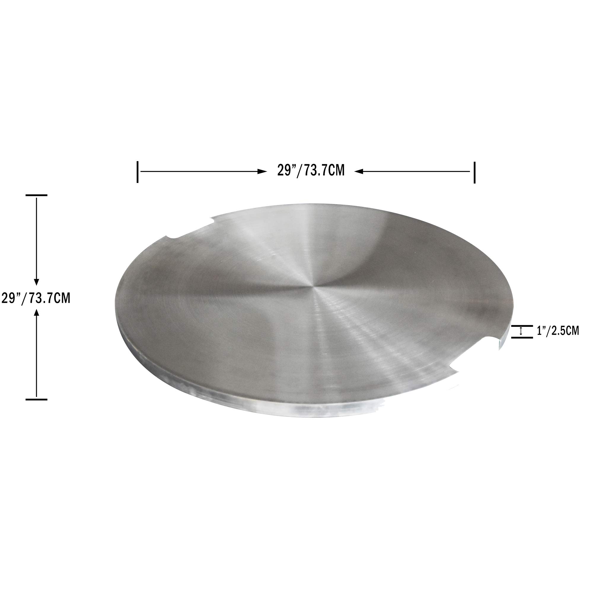 Fire Pit Lid Round Stainless Steel Lid for Elementi Lunar Bowl