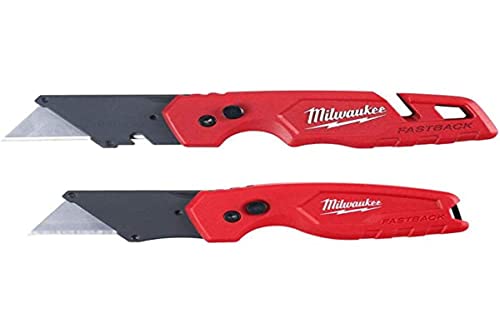 Milwaukee Electric Tool 48-22-1503 Fastback Folding Utility Knife Set, Red