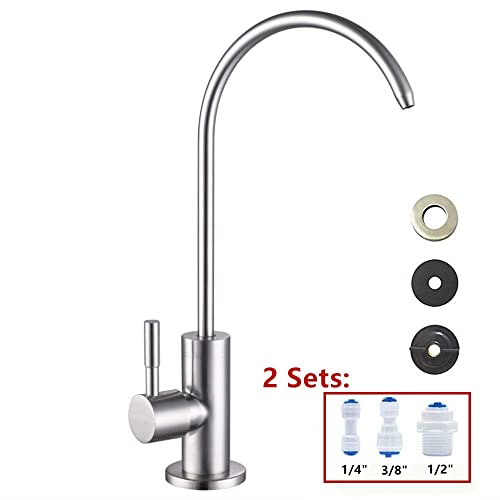 Drinking Water Filter Faucet Stainless Steel Brushed Nickel Kitchen Bar Sink，Lead-Free Modern Water Filter Faucet