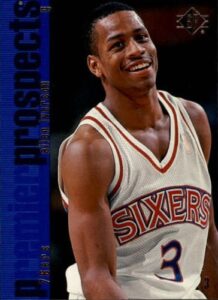 1996-97 sp #141 allen iverson rc rookie nba basketball trading card