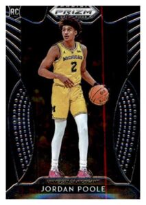 2019-20 panini prizm draft #28 jordan poole michigan wolverines basketball card