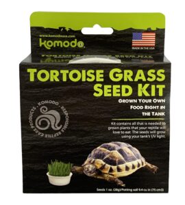 komodo grow your own tortoise grass seed kit | grows year round | fresh addition for tortoises diet