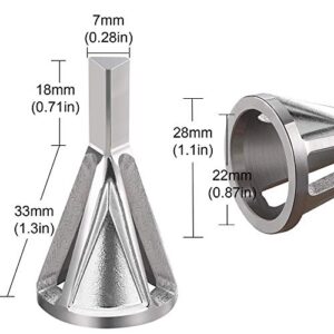 Deburring External Chamfering Tool, Chamfer Tool Deburring External Drill High Speed Stainless Steel Burr Removal Bit Quickly Repairs Damaged Metal External Chamfer Deburring Tool (Sliver-2)