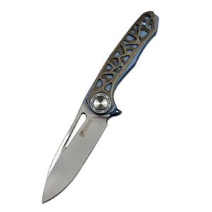 kevin john harpoon folding pocket knives m390 blade titanium alloy disassembly pivot screws