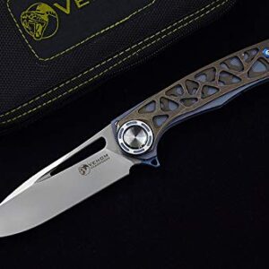 Kevin john Harpoon Folding Pocket Knives M390 Blade Titanium alloy Disassembly Pivot Screws