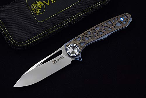 Kevin john Harpoon Folding Pocket Knives M390 Blade Titanium alloy Disassembly Pivot Screws