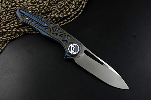 Kevin john Harpoon Folding Pocket Knives M390 Blade Titanium alloy Disassembly Pivot Screws