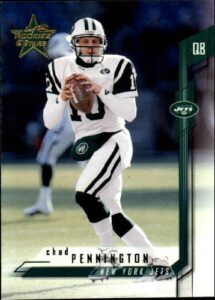 2001 leaf rookies and stars #10 chad pennington nfl football trading card