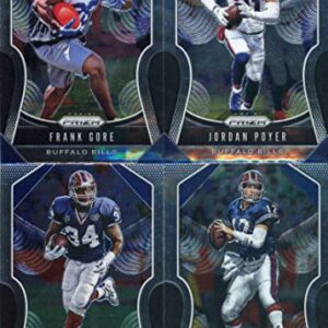 2019 Panini Prizm Football Buffalo Bills Veteran Team Set of 10 Cards: John Brown(#1), Cole Beasley(#2), Josh Allen(#3), LeSean McCoy(#4), Tremaine Edmunds(#5), Lorenzo Alexander(#6), Jordan Poyer(#7), Frank Gore(#8), Jim Kelly(#263), Thurman Thomas(#264)