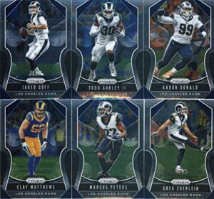 2019 panini prizm football los angeles rams veteran team set of 10 cards: cooper kupp(#238), robert woods(#239), brandin cooks(#240), tyler higbee(#241), jared goff(#242), todd gurley ii(#243), aaron donald(#244), clay matthews(#245), marcus peters(#246),