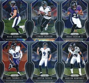 2019 panini prizm football baltimore ravens veteran team set of 10 cards: willie snead iv(#68), hayden hurst(#69), mark andrews(#70), lamar jackson(#71), mark ingram ii(#72), earl thomas iii(#73), justin tucker(#74), marlon humphrey(#75), ray lewis(#273),