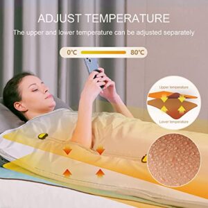 InLoveArts Far Infrared Sauna Blanket for Exercise Recovery - Portable Infrared Sauna for Home Detox, at Home Sauna Full Body Higher Dose Infrared Sauna Blanket, Relax Your Body and Mind