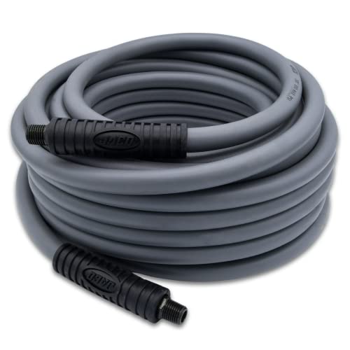 JACO FlexPro Hybrid Air Hose (3/8" x 50 ft) | Dual 1/4" M-NPT Fittings (Storm Gray)