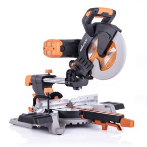 evolution power tools r255smsdb 10" multi-material double bevel sliding compound miter saw