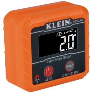 klein tools 935dag digital electronic level and angle gauge, measures 0 - 90 and 0 - 180 degree ranges, measures and sets angles