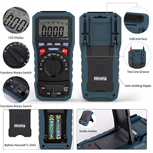 Meosao Multimeter Digital multimeter USB Interface and PC Software, CD Data Output AC/DC Voltage Tester