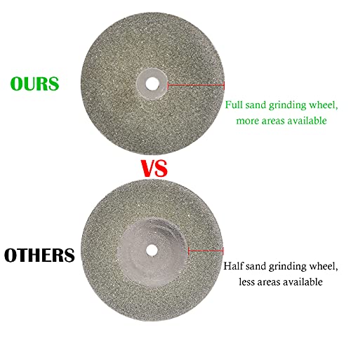 Cutting Wheels Cutting Discs 5X 35mm for Tungsten Electrode Sharpener Tig Welding Full Sand Diamond Wheels Compatible with Dremel Rotary Tools w/ 2X 35mm CNC Connecting Rods