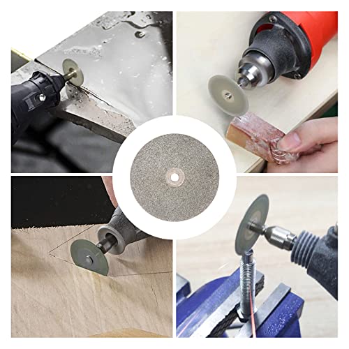 Cutting Wheels Cutting Discs 5X 35mm for Tungsten Electrode Sharpener Tig Welding Full Sand Diamond Wheels Compatible with Dremel Rotary Tools w/ 2X 35mm CNC Connecting Rods