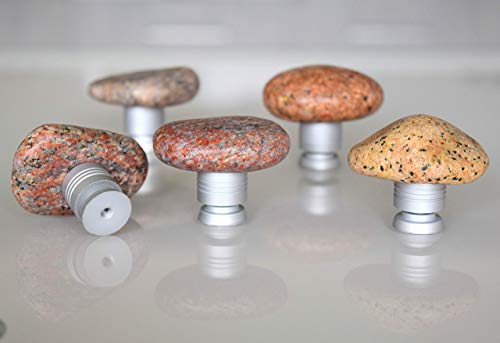 10 Pcs Sea Stone Cabinet knobs and pulls. Kitchen Cabinet Rock pull handles