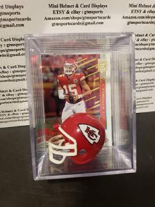 patrick mahomes kansas city chiefs mini helmet card display collectible case auto shadowbox autograph