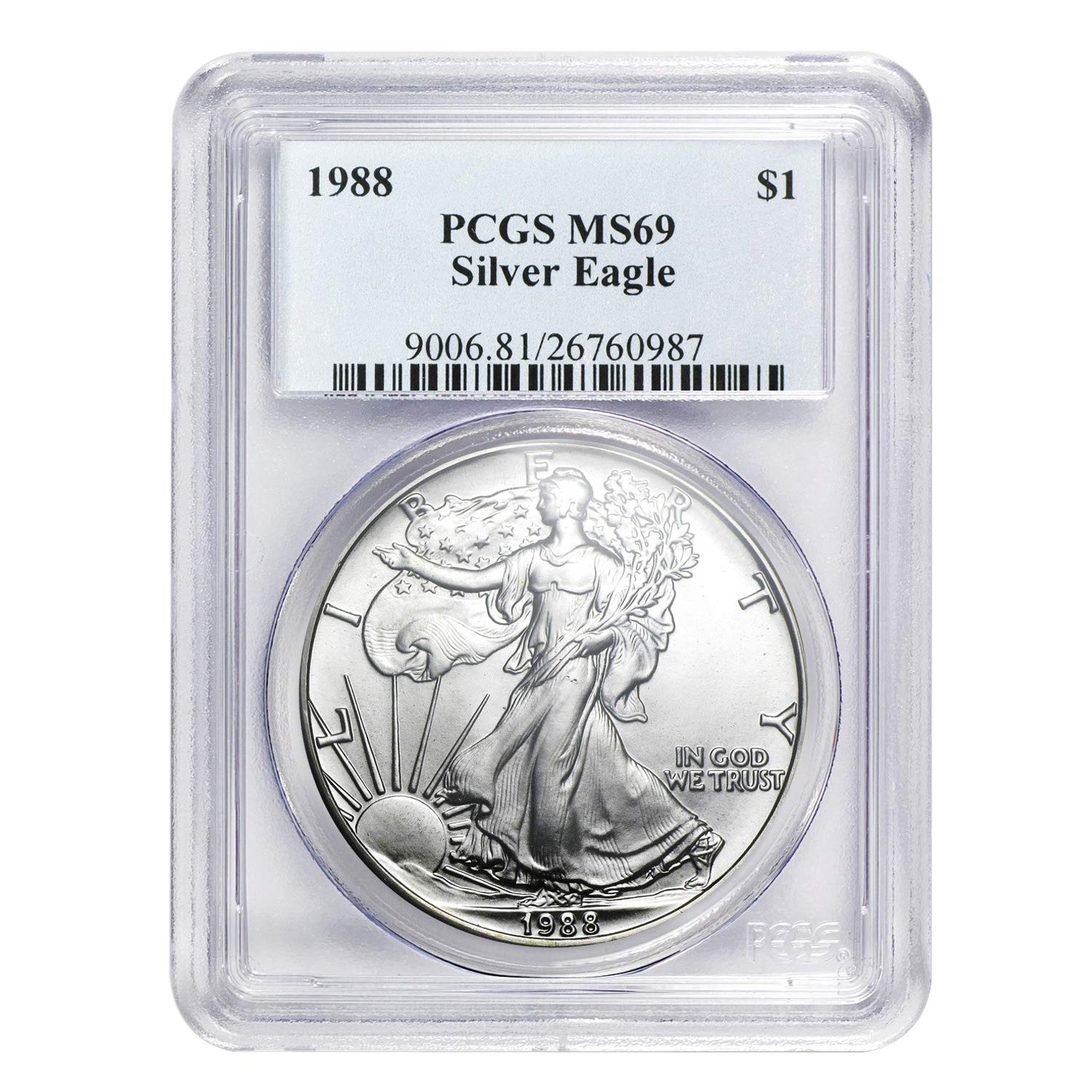 1988 American Silver Eagle PCGS $1 MS-69 PCGS