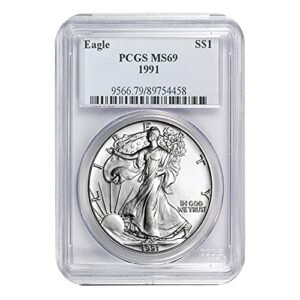 1991 American Silver Eagle ASE $1 MS-69 PCGS