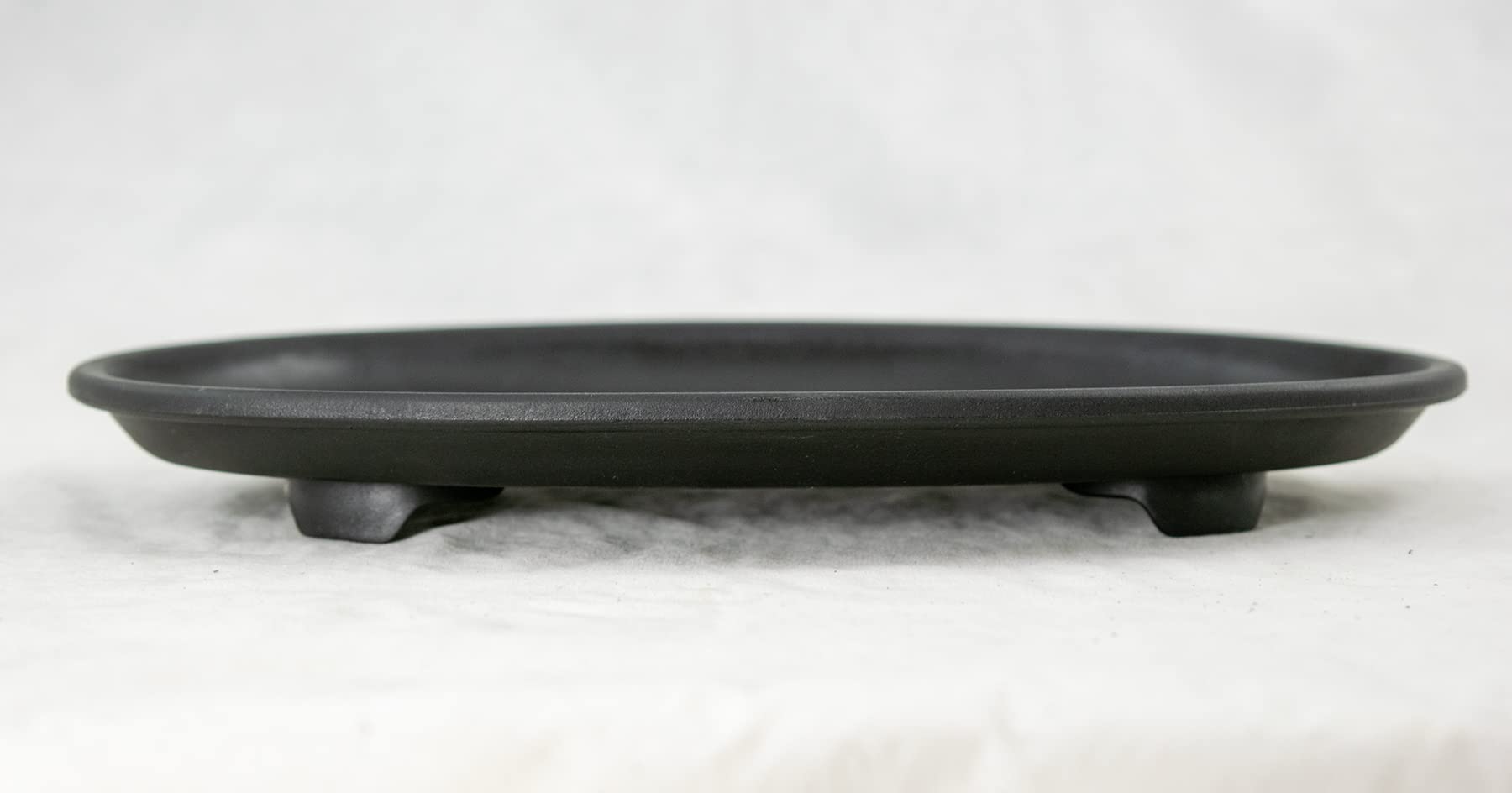 2 Oval Plastic Humidity/Drip Tray for Bonsai Tree and House Indoor Plants 9.5"x 6.5"x 1" - Black