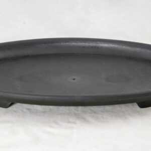 2 Oval Plastic Humidity/Drip Tray for Bonsai Tree and House Indoor Plants 9.5"x 6.5"x 1" - Black