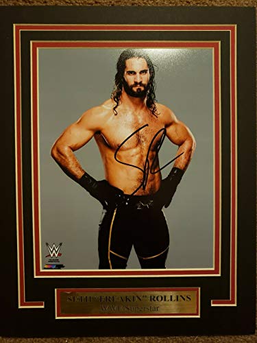 WWE Seth Rollins 11X14 Matted Namplate 8x10 PHOTO AUTOGRAPH Signed