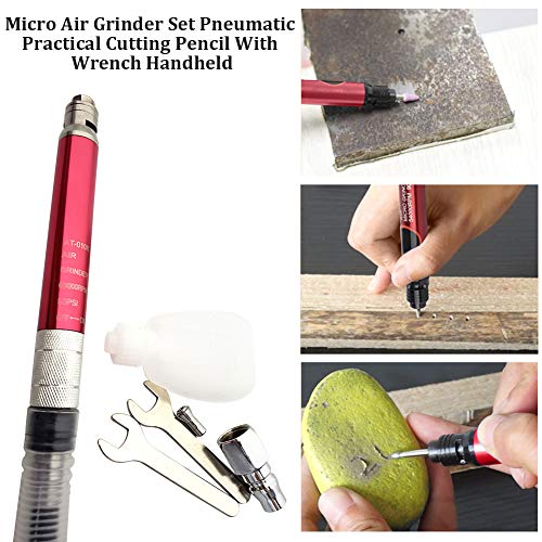 1/4 inch Pencil Type Die Grinder, Air-powered Micro Die Grinder,Compact Pencil Grinder With Wrench Handheld,65000 rpm