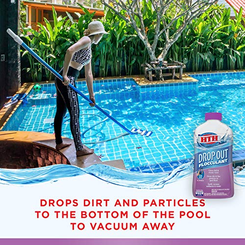 HTH 67029 Drop Out Flocculant Swimming Pool Cleaner, 1 qt