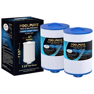 poolpure 6ch-940 spa filter replaces pww50p3(1 1/2" coarse thread), 817-0050, filbur fc-0359, 25252, 03fil1400, waterway front access skimmer, screw in sae thread filter 2 pack