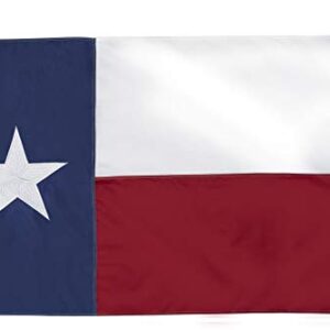 Texas Flag 4x6 Heavy Duty Outdoor - Embroidered Sewn Heavy Duty 100% Nylon Flags Vivid Color - Brass Grommets and 4 Stitch Hemming USA Flag