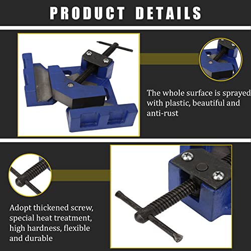 4" Welders Angle Clamp，90 Degree Right Angle Corner Clamp，Heavy Duty Welding Fixture for Wood Metal Work