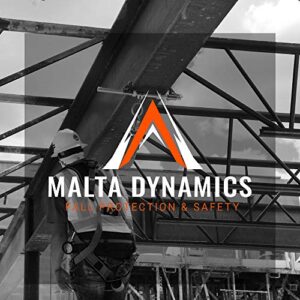 Malta Dynamics 18" Dual D-Ring Permanent Roof Anchor, Easy Installation with Included Fasteners (1)