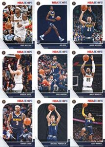 2019-20 panini nba hoops denver nuggets team set of 9 cards: jamal murray(#46), nikola jokic(#47), will barton(#48), malik beasley(#49), torrey craig(#50), michael porter jr.(#51), gary harris(#52), bol bol(#233), paul millsap(#266)