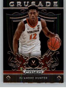 2019-20 panini prizm draft crusade #78 de'andre hunter virginia cavaliers basketball card